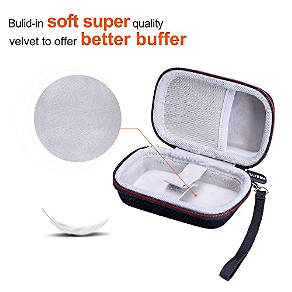 L LTGEM Hard Carrying EVA Case for Canon PowerShot ELPH 360 / 180 / 190 Digital Camera-Storage Protective Bag