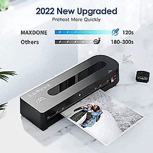 Laminator Machine 9-Inch Lamination with Laminating Sheets 5 in1 Thermal Laminater Personal Portable Laminate for Office Home School Quick Heating