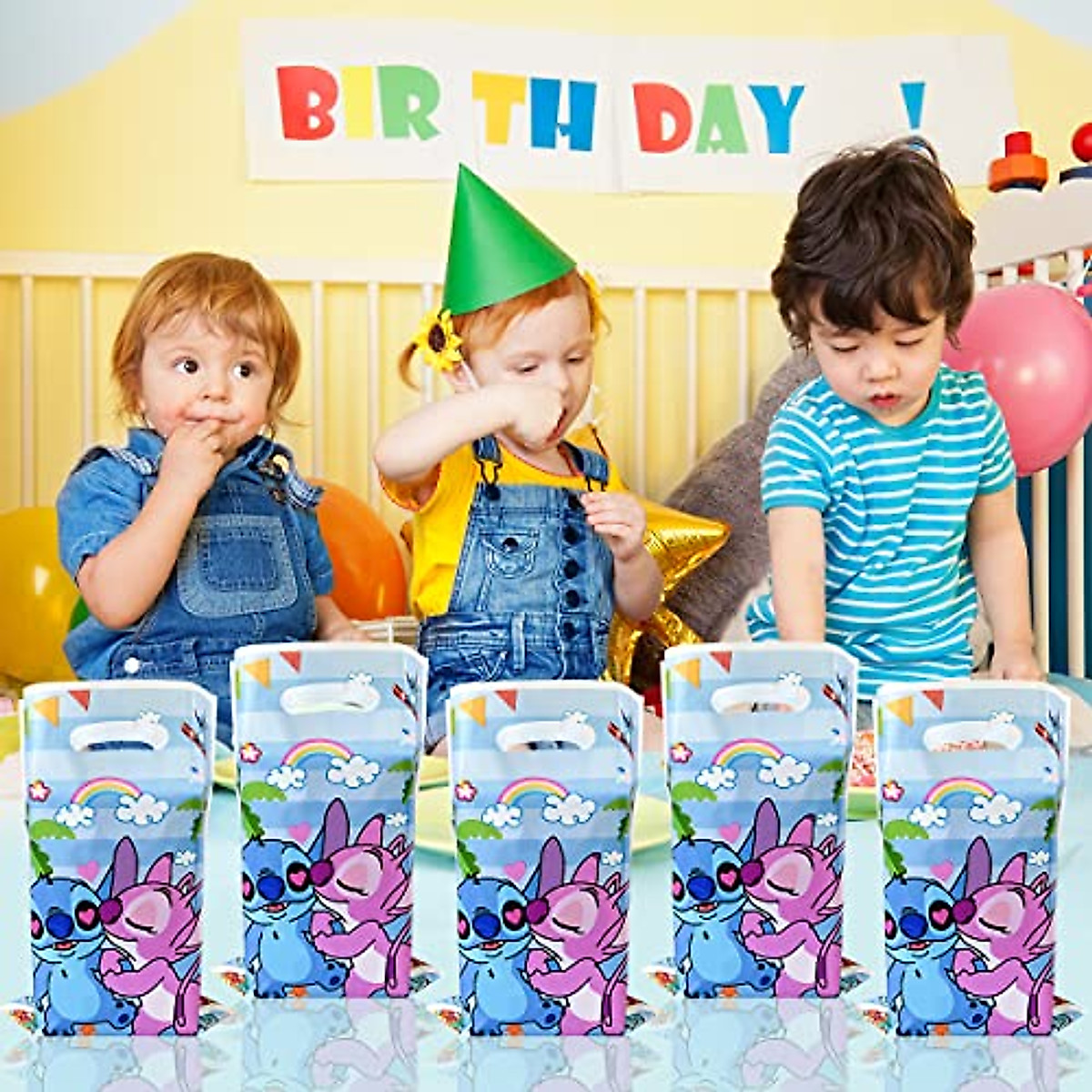 30 Pcs Party Gift Bags For Lilo & Stitch,Stitch Birthday Party Decoration Supplies,Stitch Party Candies Bag