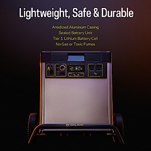 Goal Zero Yeti Portable Power Station - Yeti 6000X w/ 6,071 Watt Hours Battery Capacity, USB Ports, AC Inverter, 2 Boulder 200 Briefcase Solar Panels - Rechargeable Generator for Home, RVs, Work Sites