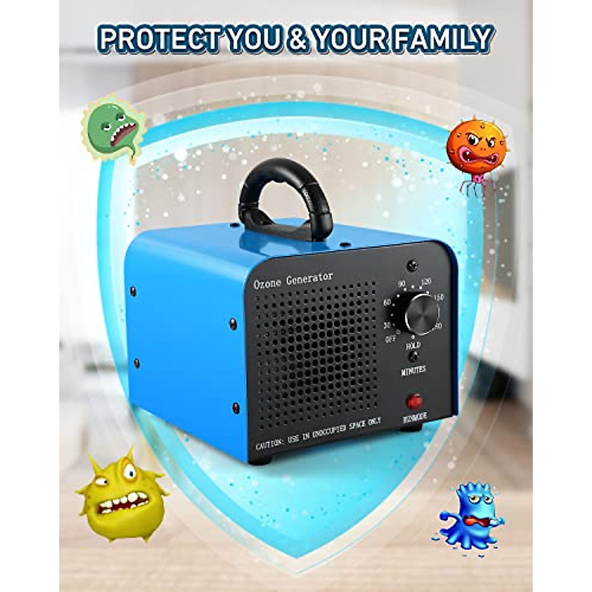 ECNLAN 0zone Generator, 30000mg/h 0zone Machine Ionizer for Home/Basement/Smoke/Pet Room