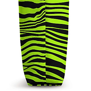 Bright and Bold Black and Green Tiger Print Animal Trendy Tote Bag