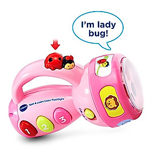 VTech Spin and Learn Color Flashlight Amazon Exclusive, Pink