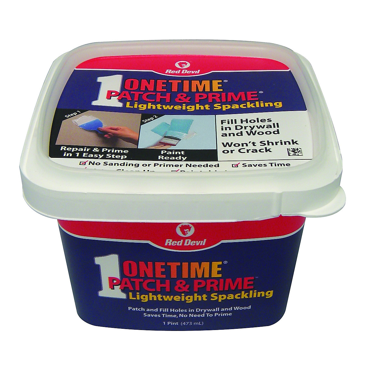 Red Devil 0540 ONETIME Patch & Prime Lightweight Spackling, Pack of 1, White