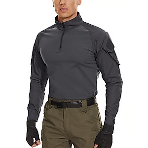 MAGCOMSEN Men's Tactical Long Sleeve Shirt - Combat, Military, Hiking, Work, Summer, Fishing