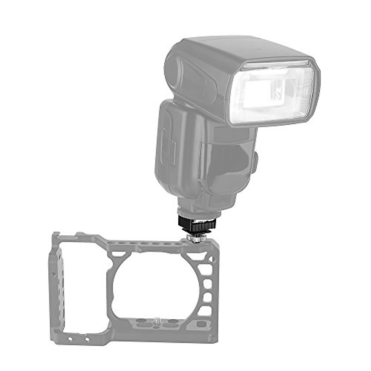 Flash Hot Shoe Mount Adapter to 1/4 Thread Hole with 1/4"-20 Male to 1/4"-20 Male Tripod Screw Adapter for Flash Holder Bracket Light Stands Umbrella Holder Flash Bracket,Strong and Solid (Update)