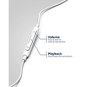 Thore iPhone Earphones (Apple MFi Certified) V120 in Ear Wired Lightning Earbuds (Sweat/Water Resistant) Headphones with Mic/Volume Remote for iPhone 12/13/14 Pro Max - White