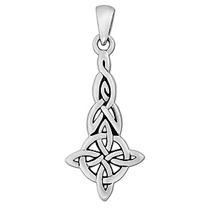 Moonlight Mysteries Sterling Silver Witches Knot Celtic Triquetra Pendant
