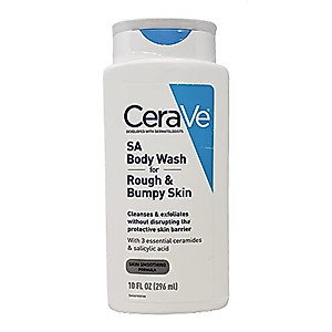 CeraVe SA Skincare Bundle - Contains SA Body Wash for Rough and Bumpy Skin (10 fl oz) and Renewing SA Cleanser (8 fl oz) - Skin Smoothing Formula with Salicylic Acid