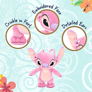 KIDS PREFERRED Disney Baby Lilo & Stitch Angel Soft Huggable Stuffed Animal Cute Plush Toy for Toddler Boys and Girls, Gift for Kids, Pink Angle 16 Inches