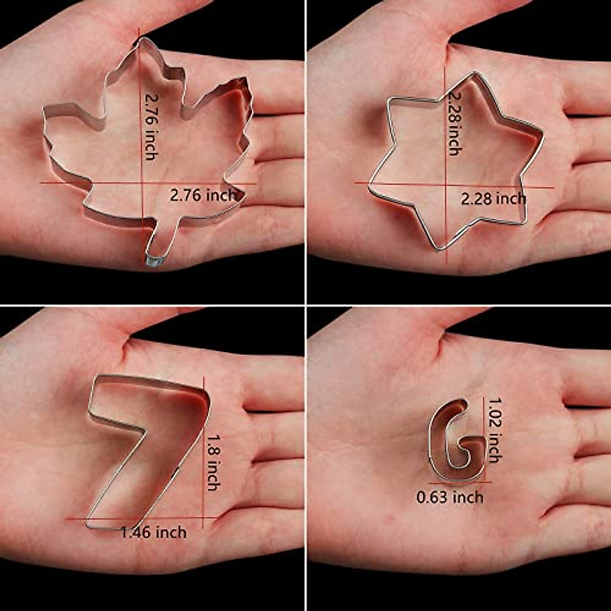 ANMEISH Cookie Cutters Set, 80-Piece — Holiday, Alphabet, Numbers and Everyday Shapes Metal Cookie Cutters, Including Christmas, Fall Thanksgiving, Halloween, Easter (80)