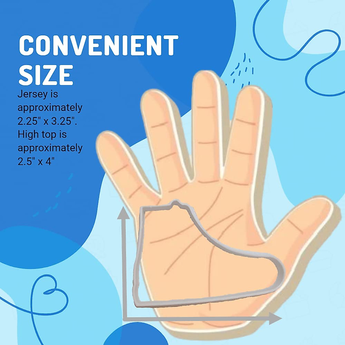 BASKETBALL COOKIE CUTTERS American Sport Basketball Jersey Uniform T-Shirt And High Top Shoe Sneaker Cookie Cutters Made In The USA (2 Pack)