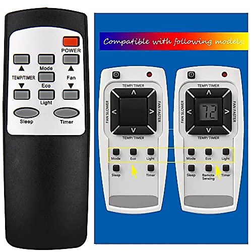 Replacement for Frigidaire Air Conditioner Remote Control FFTA103WA1 FFTA103WA2 FFTA123WA1 FFTA123WA2 FFTA142WA2 FFTH082WA1 FFTH102WA2 FFTH122WA2 FFTH142WA2 FFRE063WAE FFRE083WAE FFRE103WAE
