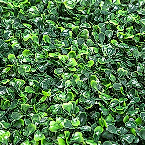 Sunnyglade 12 Pieces 20"x 20" Artificial Boxwood Panels Topiary Hedge Plant, Privacy Hedge Screen Sun Protected Suitable for Outdoor, Indoor, Garden, Fence, Backyard and Decor (12PCS)
