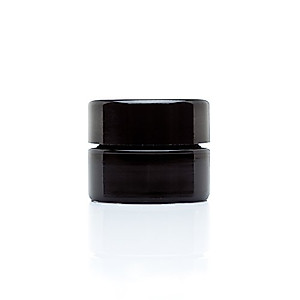 Infinity Jars 5 Ml (.17 fl oz) Palm Size Black Ultraviolet Glass Screwtop Jar 3-Pack