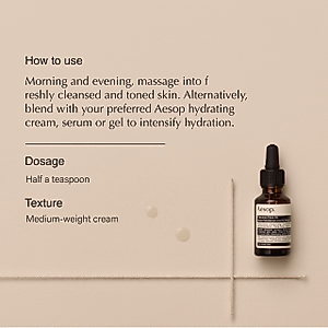 Aesop Fabulous Face Oil - Concentrated Hydrating Formulation - Boosted with Botanicals for Purifying, Balancing and Skin-Softening - 0.8 oz