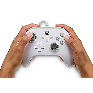 PowerA Wired Controller for Xbox Series X|S - White, gamepad, video game / gaming controller, works with Xbox One