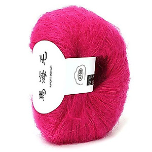 UPQRSG Wool Yarn, Soft, Durable Wool Fiber Soft Touch Sense Wool Yarn for Knitting, Anti Pilling Anti Shrinkage Hand Washable Knitting Wool, for Weave Scarves, Shawls(Red)