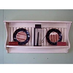 Plate Holder/Primitive Home Decor/Plate And Platter Display/Bowl Rack with Shelf