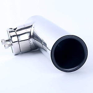 Amarine Made 4Pcs Lower Clamp Fishing Pole Rod Holder for Boat, Stainless Clamp on Fishing Rod Holder for Rails 7/8" to 1"