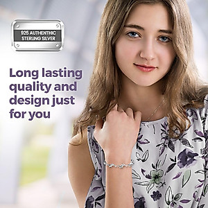 Shop LC Dolphin Link Charm Bracelets for Women 925 Sterling Silver Ocean Jewelry Beach Gifts for Women Size 7.25" Birthday Gifts