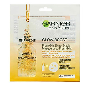 Garnier SkinActive Glow Boost Fresh-Mix Sheet Mask with Vitamin C, for all skin types, 1 count