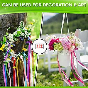 ACE Supply Orange Flagging Tape Survey Tape - Non-Adhesive 12 Pack - 1.5" Width, 150' Length, 2 Mil - Tree Tape for Branches, Surveyors Tape, Flag Tape