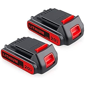 VANON 3.0Ah LBXR20 Replacement for Black and Decker 20V Lithium Battery Compatible with Black & Decker 20v Lithium Battery LB20 LBX20 LST220 LBXR2020-OPE LBXR20B-2 LB2X4020 Drill Cordless Tools 2Pack