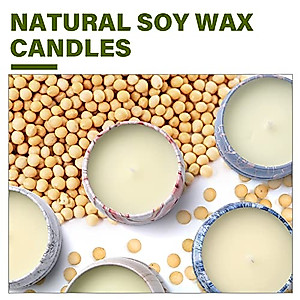 Eyamumo 12 Packs Scented Candles Gifts for Women, Natural Soy Wax Vanilla Jar Candles, Strong Fragrance Aromatherapy Candles with Portable Travel Tin, Funny Best Birthday Boss Day Gifts for Women Mom