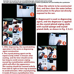 12H Nano Ceramic Coating for Cars Automobile Wax Better than 9H 10H Hardness 30ml 3bottle suit High Gloss Hydrophobicty Anti Scratch Car Paint Protection Kit Last for 3 Years Protection Stains and UV (12H Hardness level suit)