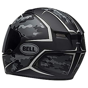 Bell Qualifier Full-Face Motorcycle Helmet (Stealth Camo Matte Black / White - Small)