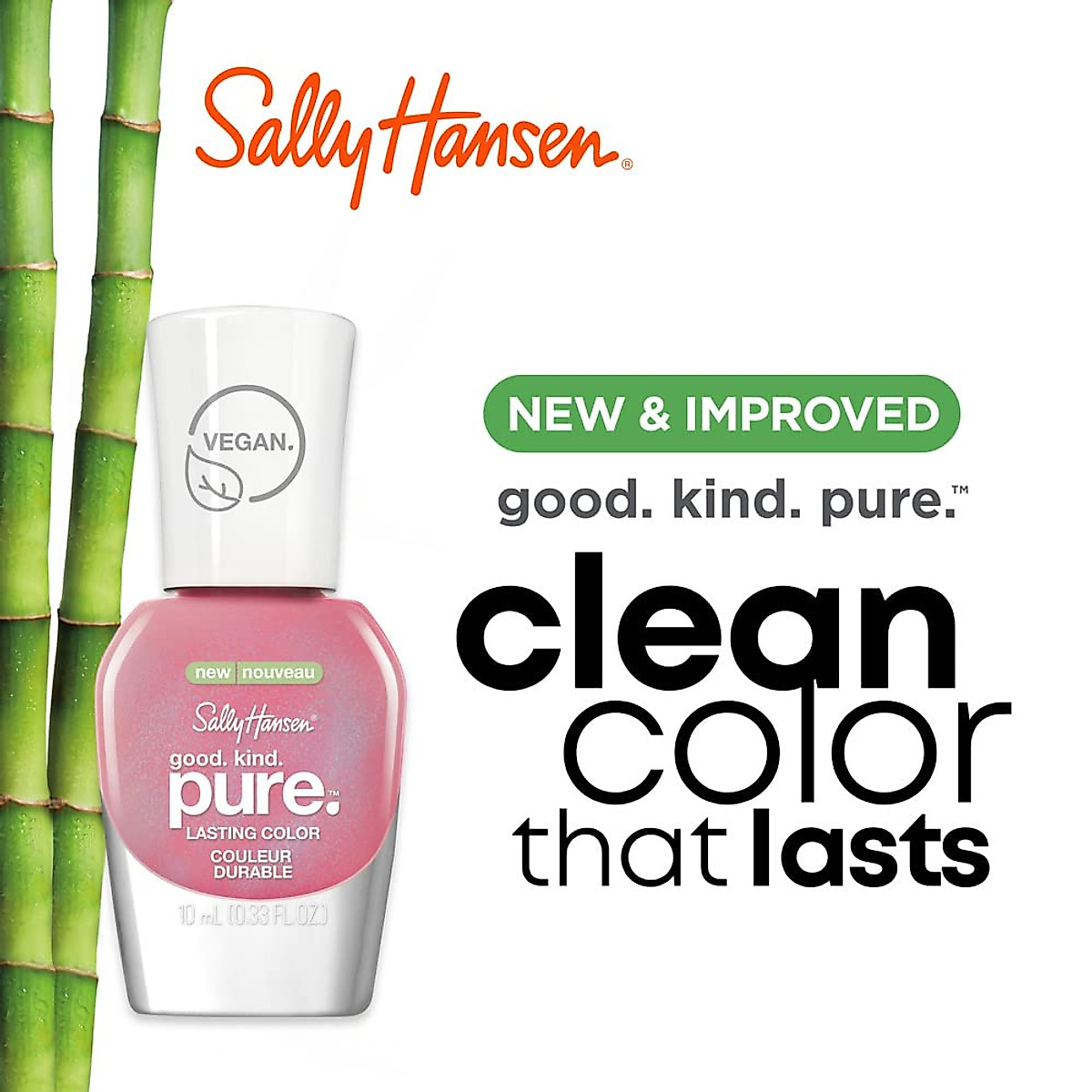 Sally Hansen Good.kind.pure. Nail Color, Mint Refresh.33 Fl Ounce, Packaging May Vary