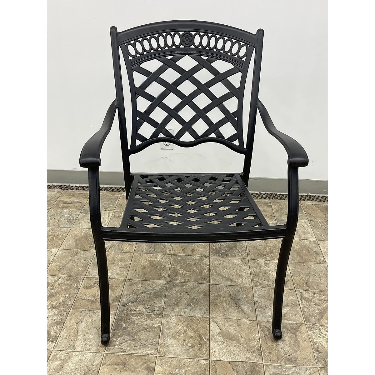 Patioland St Augustine Outdoor Cast Aluminum Powder Coated 11-Piece Dining Set with Extendable 48X132 Table (with 10 Regular Chairs)