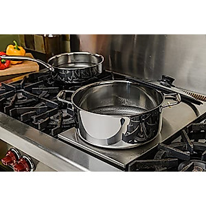 Black Cube Quick Release Cookware Stockpot with Lid, 11-Inch/ 7.5 Quart