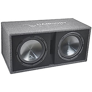 Harmony Audio HA-RD12 Car Rhythm Loaded Dual 12" Vented 1200W Sub Box Enclosure