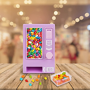 YOBRO Candy Dispenser, Cute Wending Machine for Desktop, Manual Candy Machine, Dispense Mini Candies, Birthday&Christmas Gift for Girls, Gift for Friends Girlfriends, Purple