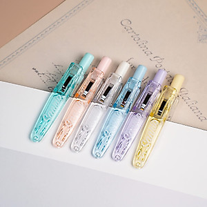 JieJiefa 6Pcs Cartoon Cat Ballpoint Pens Kitty Cute Anime Gel Pen Black Ink 0.5mm Kawaii School Supplies Gifts for Girls Women Teens