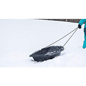 Pelican - Nomad 40 - LFT40PC06 - Multi-Purpose Utility Sled –– Toboggan – Heavy-Duty Polyethylene – High Walls – Safe and Secure (2020 Version), Black, 40 in