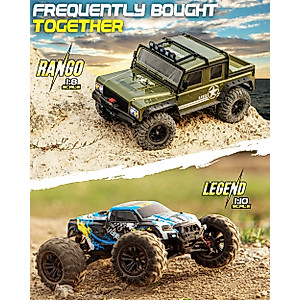 LAEGENDARY RC Crawler - 4x4 Offroad Truck for Adults - RC Rock Crawler, Fast Speed, Electric, Hobby Grade Car - 1:8 Scale, Brushed, Army Green