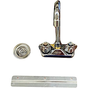 17"L x 16"W Stainless Steel Commercial Wall Mounted Hand Sink with Gooseneck Faucet for Restaurant, Bar, Cafe, Salon & Spa, Home - 16 Gauge (NSF Listed)