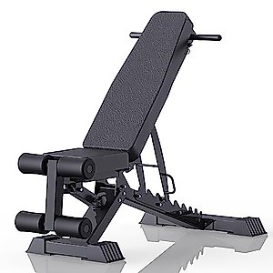 K KINGKANG Adjustable Weight Bench, 1100 LB Weight Capacity Heavy-duty Workout Bench, Extended Head, and Neck Protection Design, Foldable Flat/Incline/Decline Exercise Multi-Purpose Bench for Home Gym