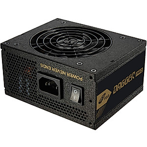 FSP Dagger Pro 650W Mini ITX Solution/SFX 12V / Micro ATX 80 Plus Gold Certified Full Modular VR / 4K Ready Gaming Power Supply (SDA2-650)