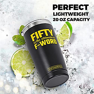 PAPAMOONA 50th Birthday Gifts For Men Funny, Great Gifts For Women Turning 50, Gifts For Women Turning 50, Gifts For Turning 50 Men, 50 Year Old Gifts, 1973 Birthday Wine/Coffee Tumbler Gift Ideas