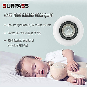 Surpass Garage Door Roller/Hinge/Top Bracket/Wire Rope (for 7' Height Doors)