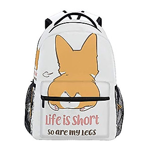 Imiss Welsh Corgi Backpack for Girls Boys with Multi-Pockets | School Bookbag Daypack Travel Bag