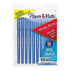 PAPER MATE STICK PENS MEDIUM POINT TIP BLUE 10 COUNT (PACK OF 6)