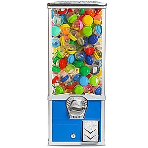 Vending Machine - Big Capsule Vending Machine - Prize Machine - Commercial Vending Machine for 2 Inch Round Capsules Gumballs Bouncy Balls - Blue
