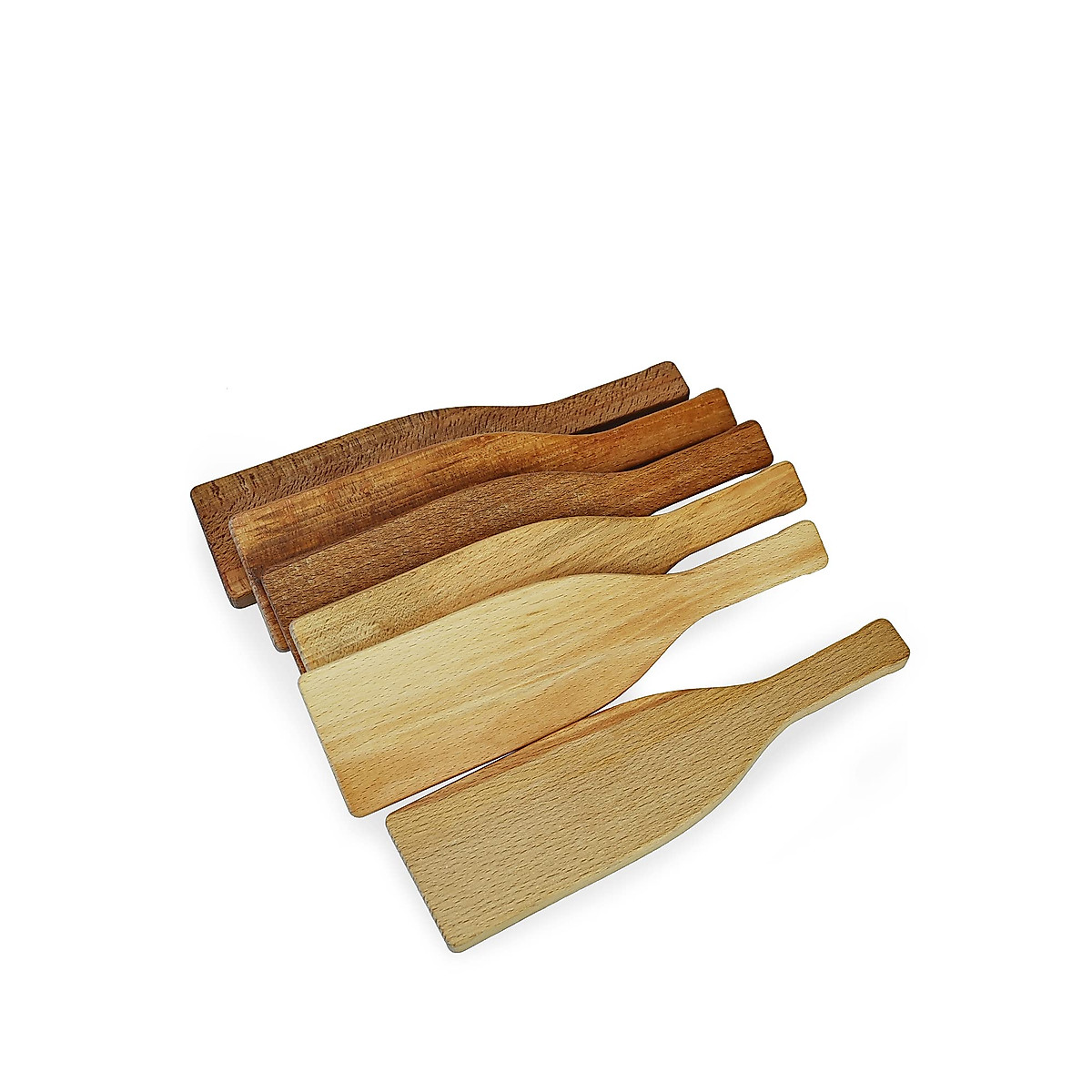 WOODLA Individual Charcuterie Cheese Serving Boards Set of 6 Pcs, Mini Wood Cutting Board with Handle, 11x3 Inches