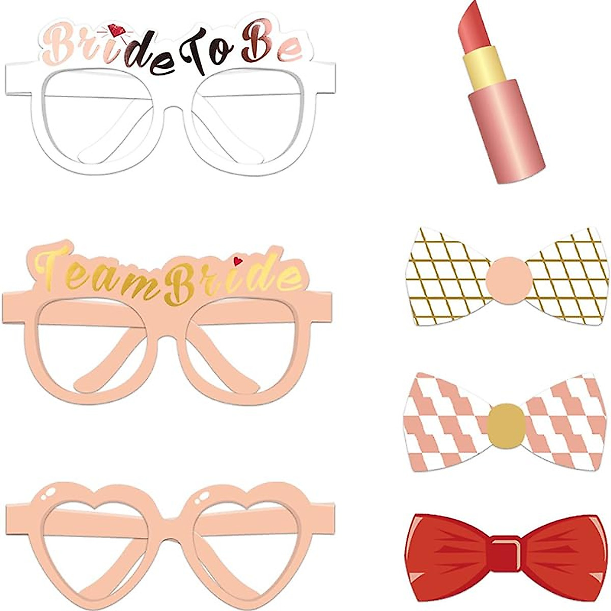 Alifeotime Bridal Shower Photo Props, Bride to Be Wedding Photo Booth Props - 23 Pcs, Rose Gold Bachelorette Party Decorations, Miss to Mrs Party Gift Accessories Wedding Favor Supplies, 30TH-PD-01