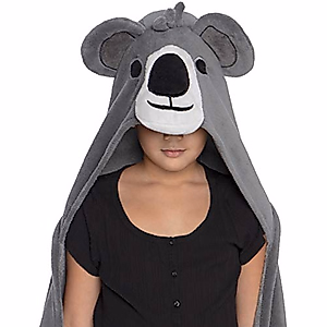 FUNZIEZ! Hooded Koala Plush Blanket - Wearable Throw for Kids - Unisex Children's Blanket